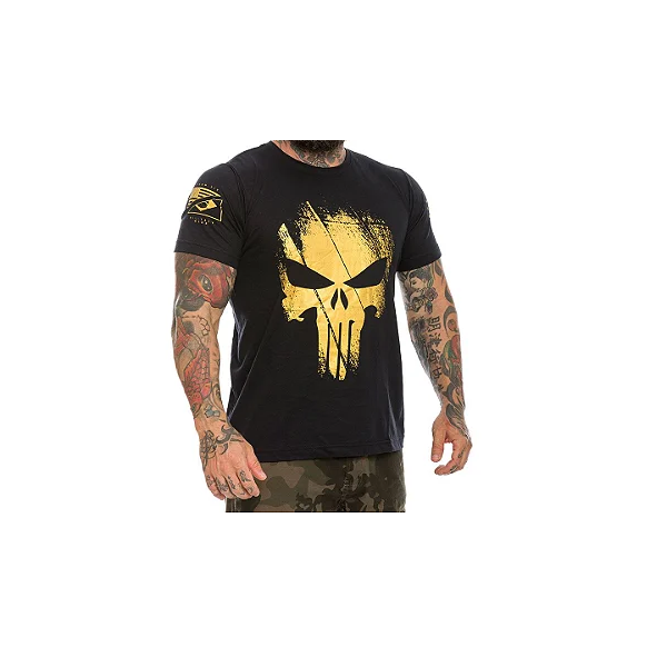 Camiseta Masculina Punisher Original Gold Line