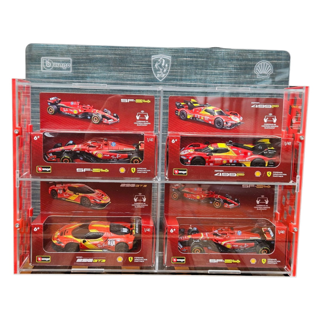 Expositor de Acrílico para Carrinhos Miniaturas Coleção Shell 2025
